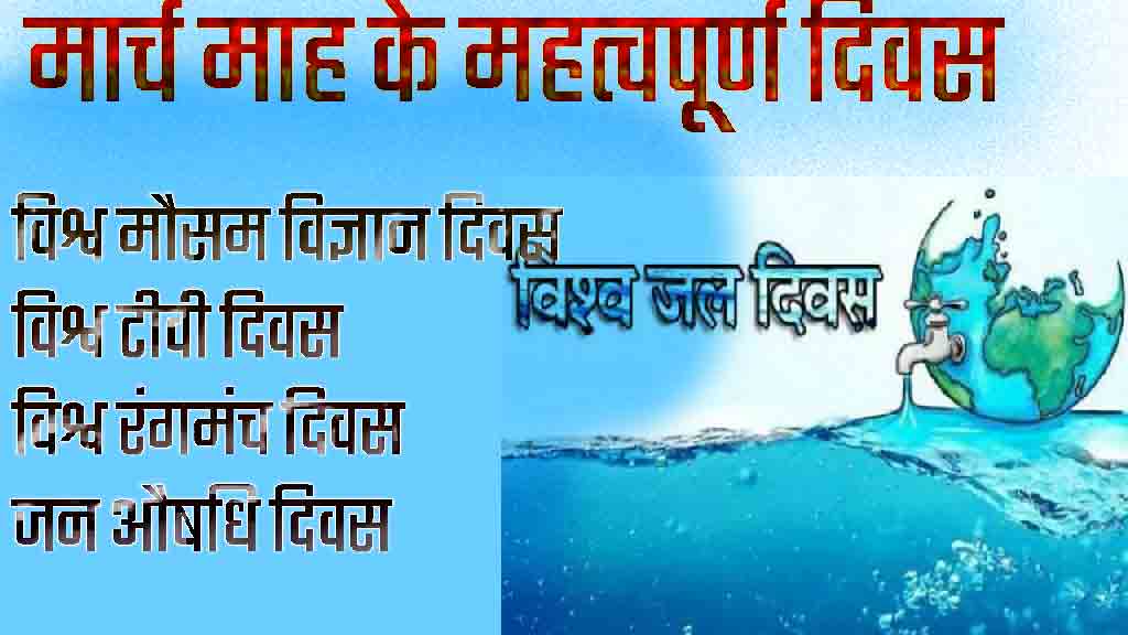 National and International Important days in March - Nice Concept